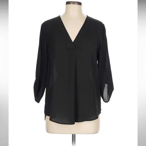 Lush | Tops | Lush Elegant Black Vneck Blouse | Poshmark